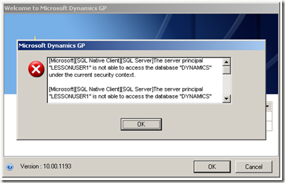 DynamicsGeek: Dynamics GP/SQL Database Login Disconnect